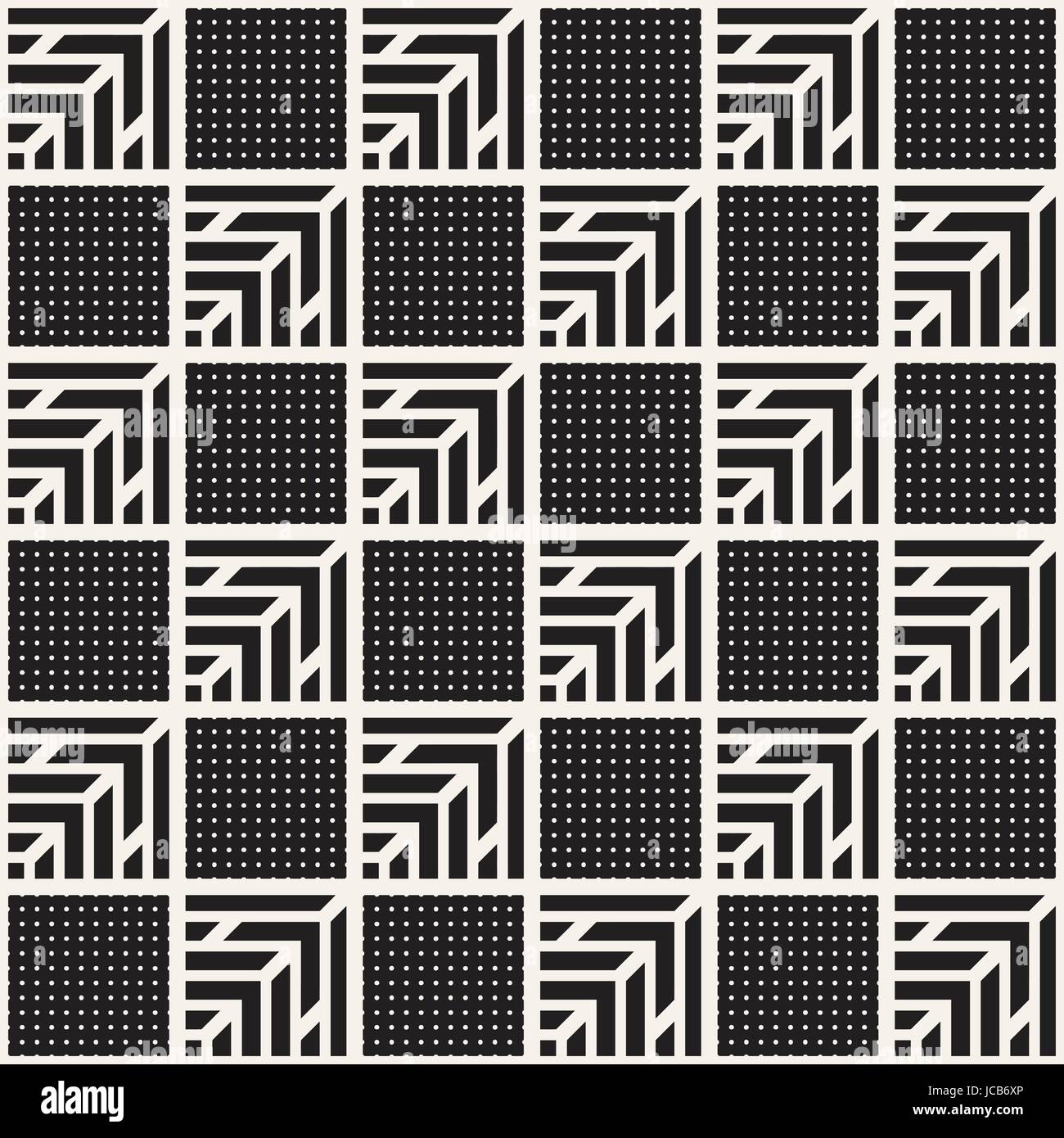 Vector seamless black and white trendy pattern. Modern stylish ...