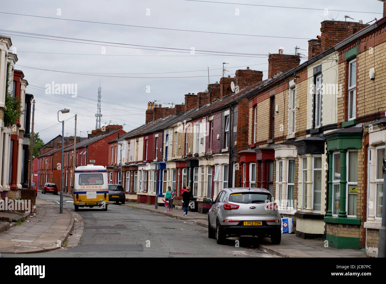 Houses for sell in Webster Road, Liverpool, UK Stock Photo - Alamy