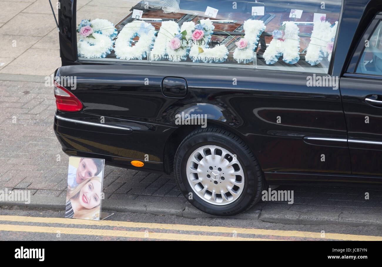 A photograph of Liam Curry and Chloe Rutherford, who were killed in the ...