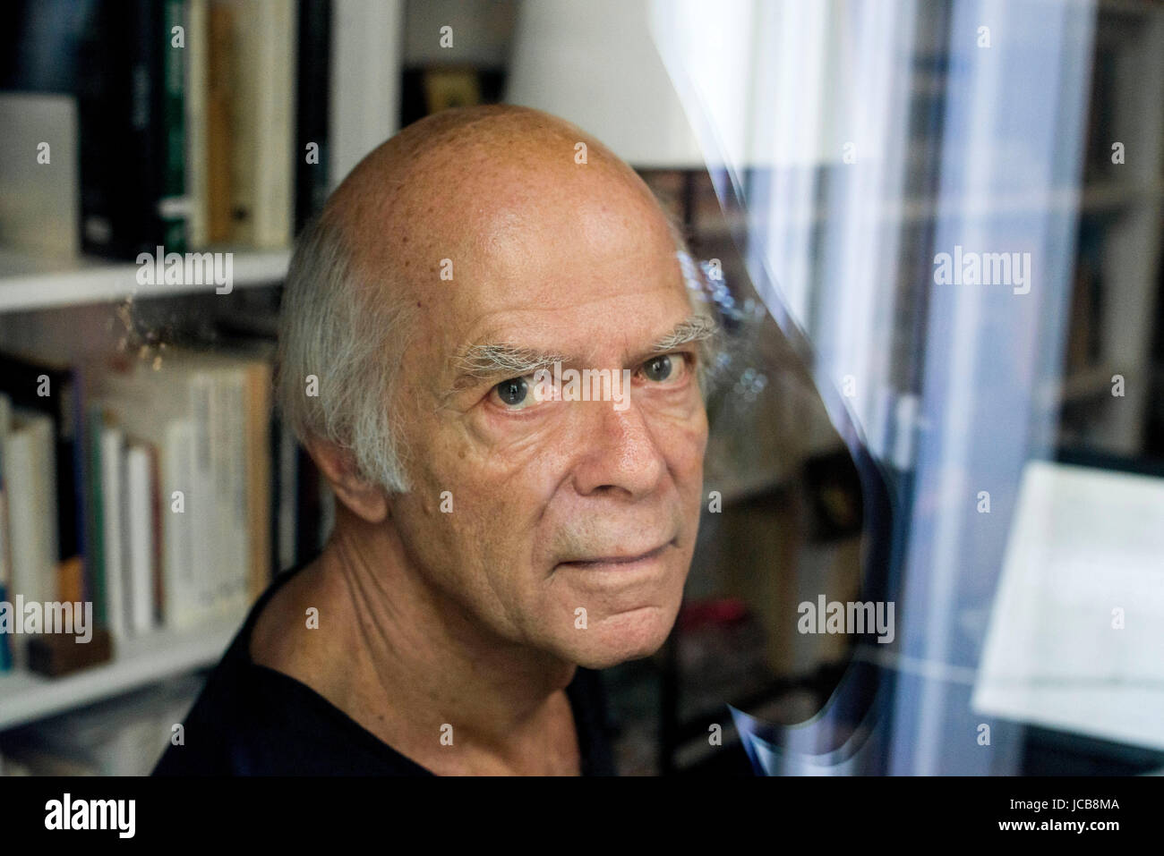 Portrait of Pascal Quignard at his place 23/09/2016 Â©Hannah ASSOULINE ...