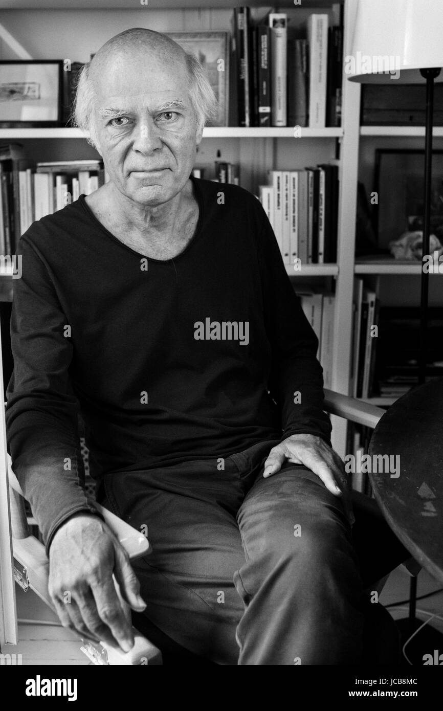 Portrait of Pascal Quignard at his place 23/09/2016 Â©Hannah ASSOULINE ...