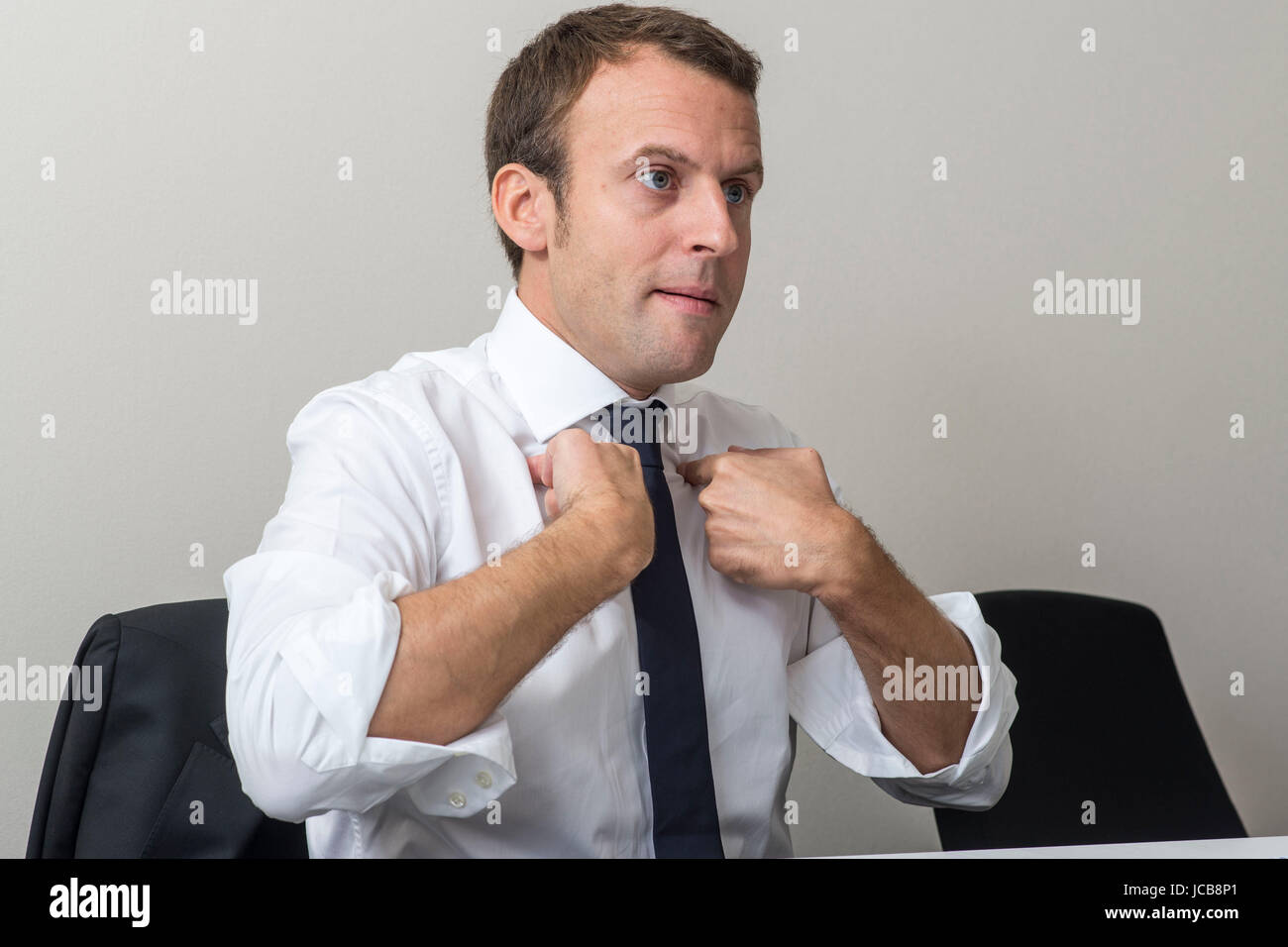 Emmanuel macron portrait hi-res stock photography and images - Alamy