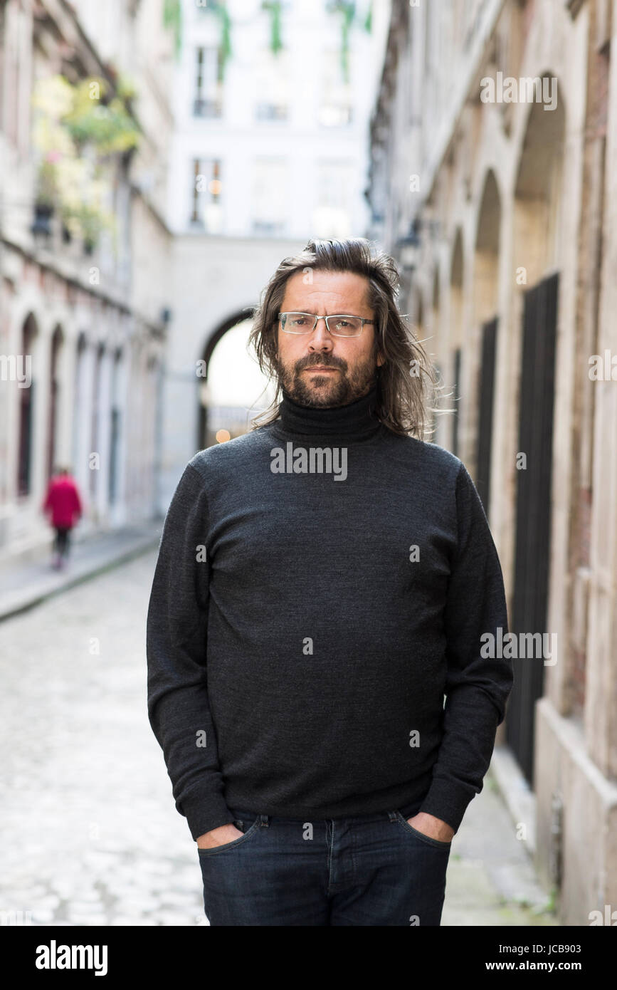 Portrait of Christian Ingrao (historian) at his place 20/10/2016 Â ...