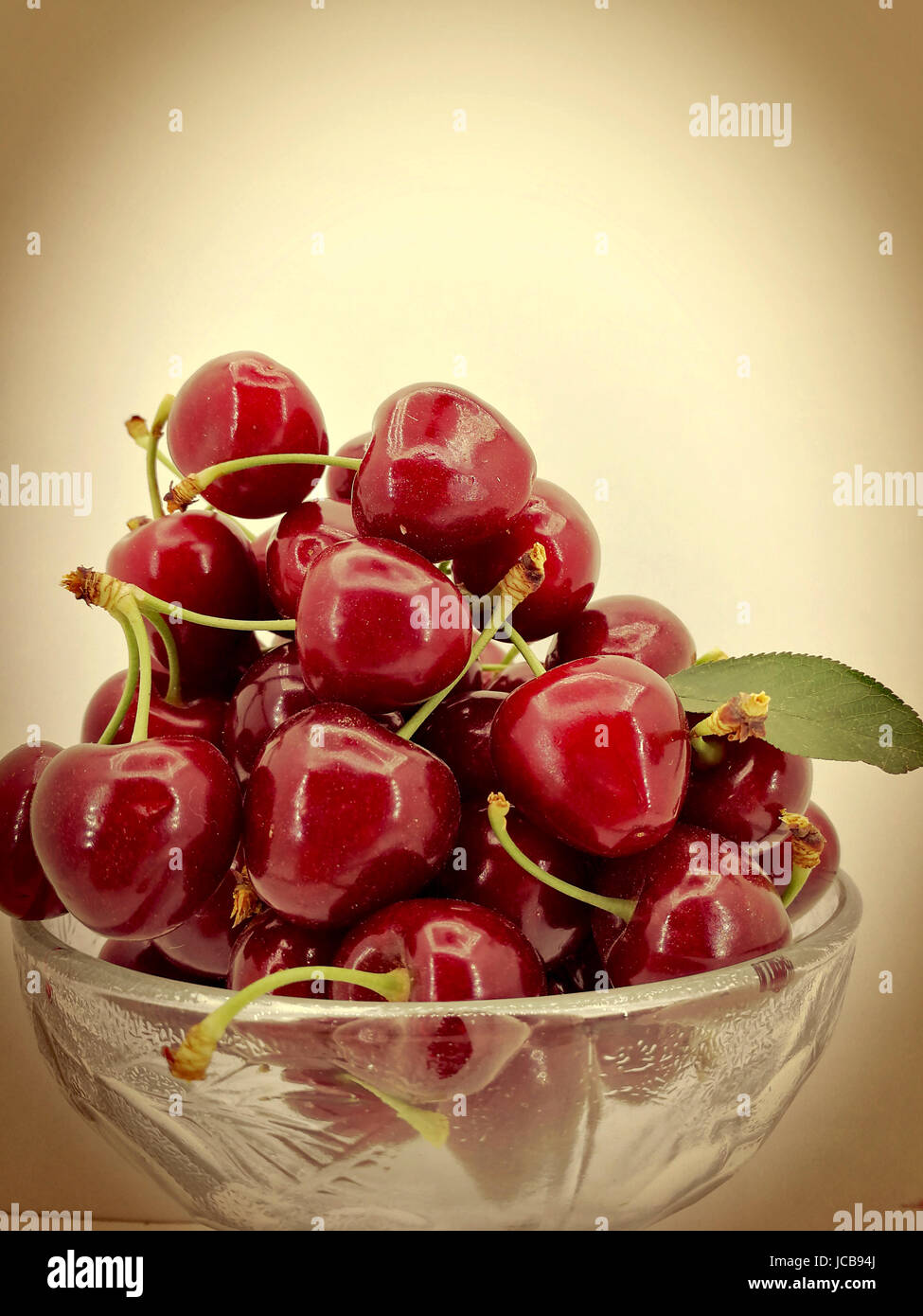 Fresh freshly picked cherries Stock Photo - Alamy