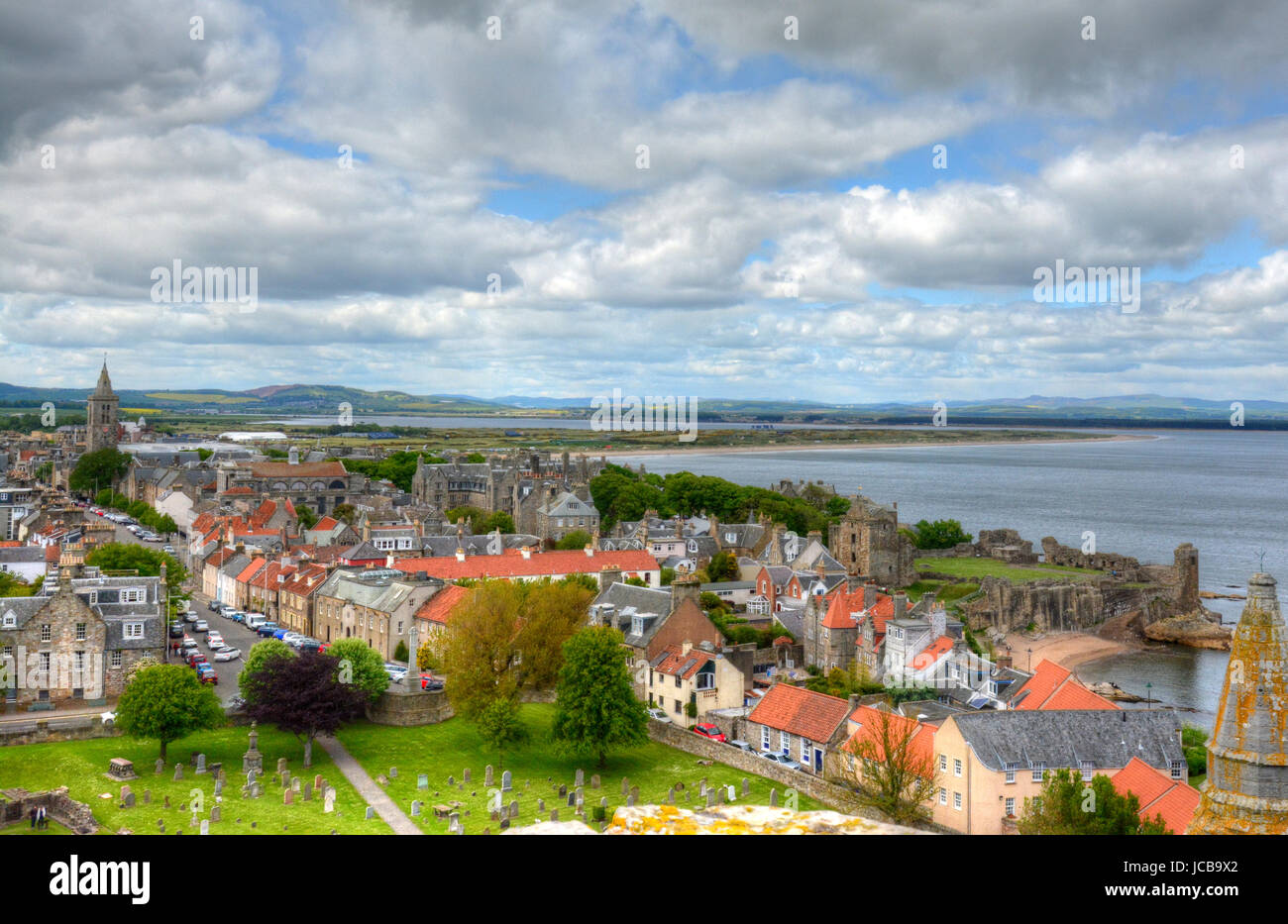Aerial View of St. Andrews, Scotland Stock Photo - Alamy