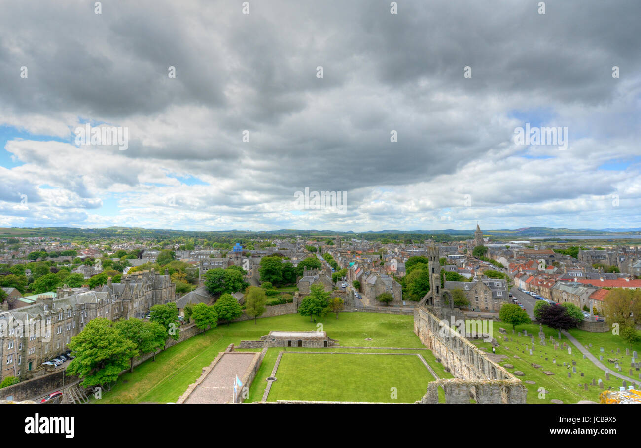 Aerial View of St. Andrews, Scotland Stock Photo - Alamy