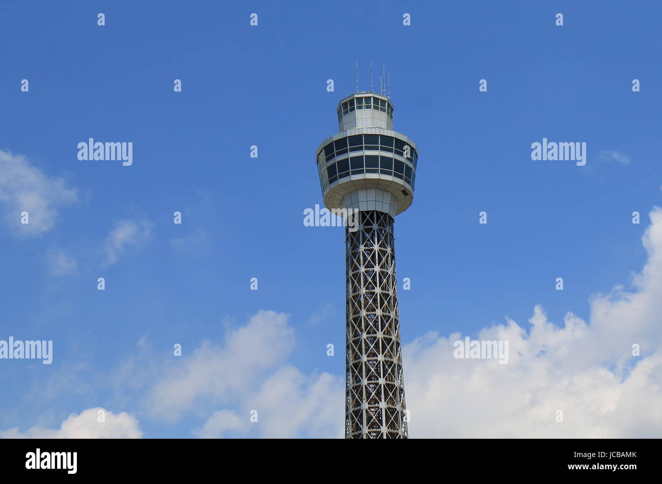 Yokohama Marin Tower in Yokohama Japan. Yokohama Marin Tower is a 106 ...