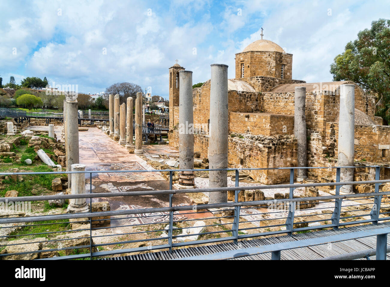 Agia Kyriaki church, Paul's Pillar. Paphos, Cyprus Stock Photo - Alamy