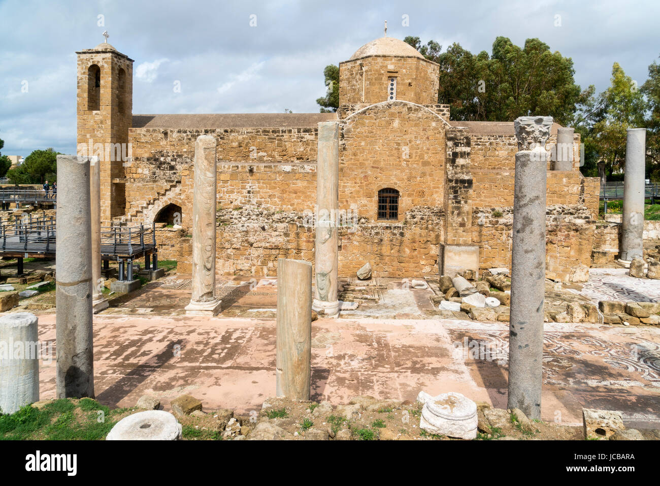 Agia Kyriaki church, Paul's Pillar. Paphos, Cyprus Stock Photo - Alamy
