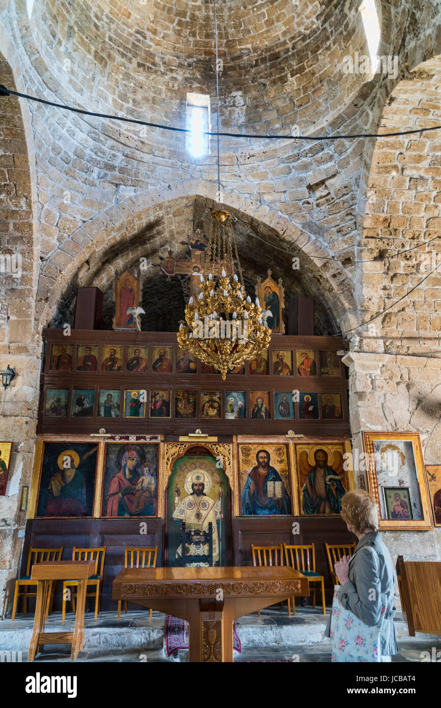 Vertical, Agia Kyriaki church, Paul's Pillar. Paphos, Cyprus Stock ...