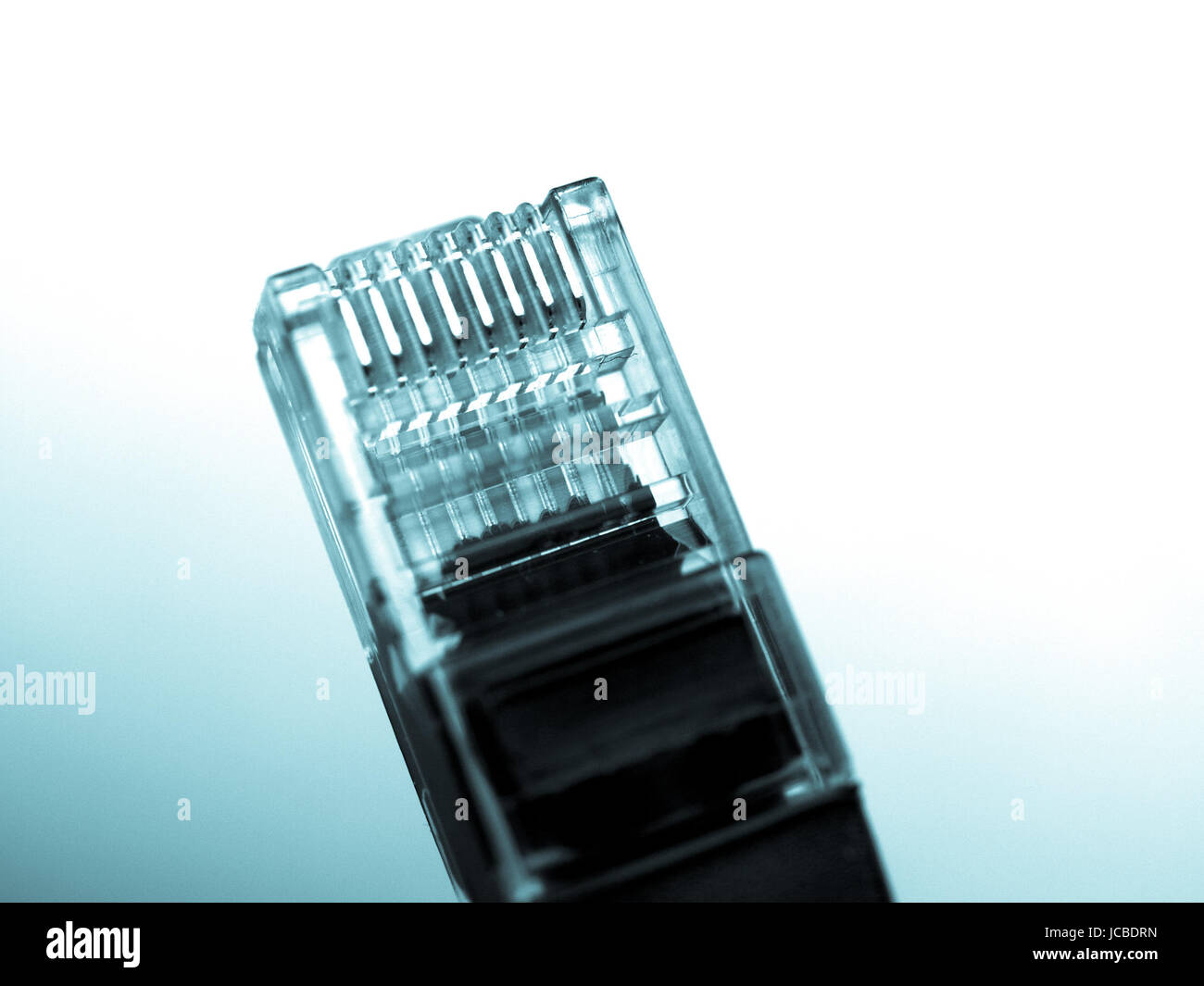 8P8C RJ45 Registered jack for LAN ethernet connection - cool cyanotype ...