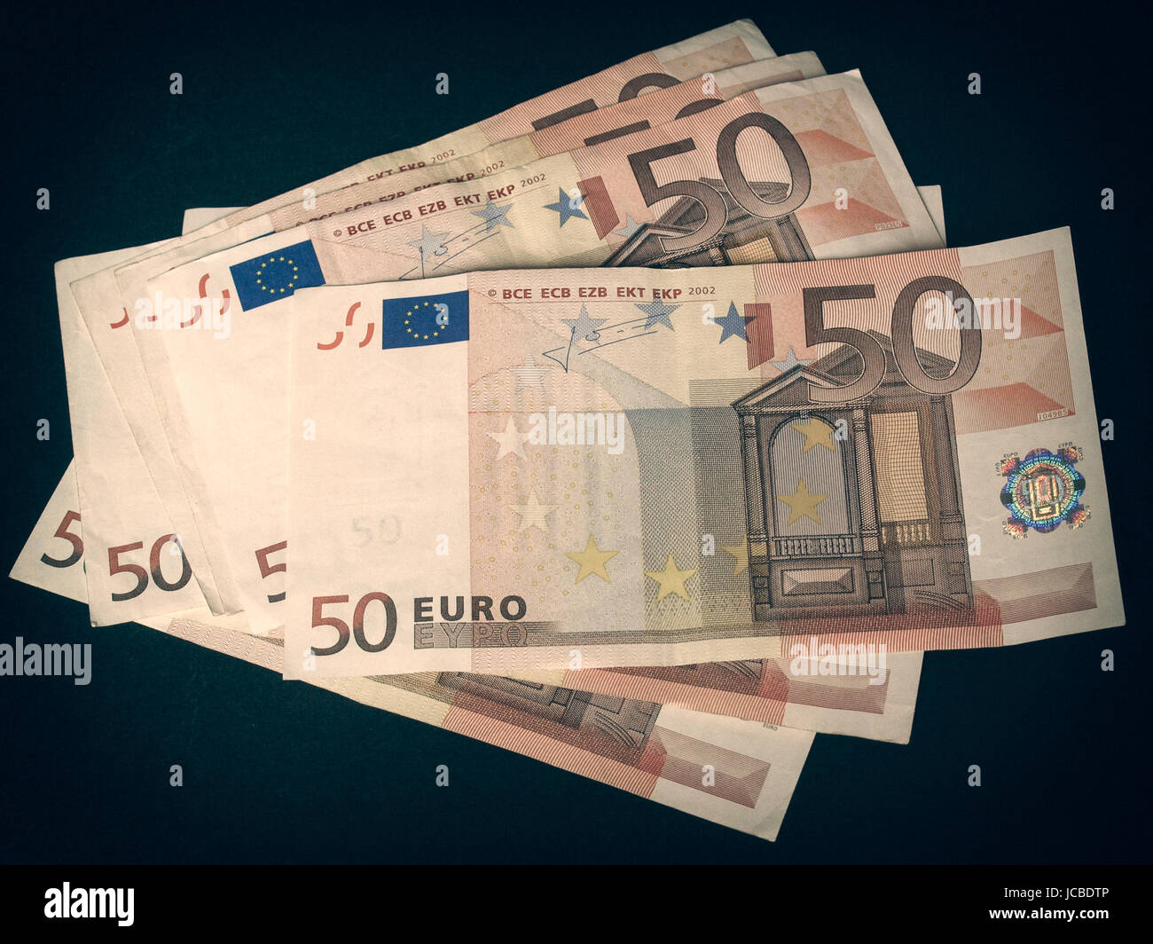 Vintage looking Euro banknote currency of the European Union Stock ...