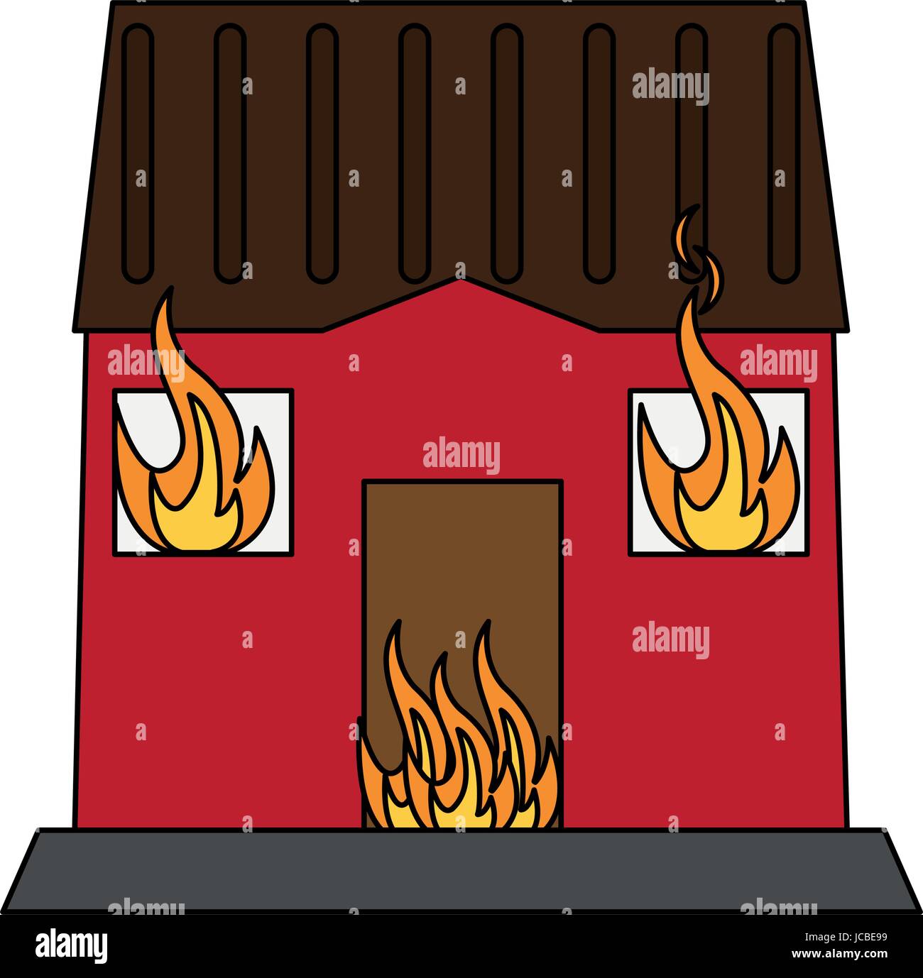 Burning collapse Stock Vector Images - Alamy