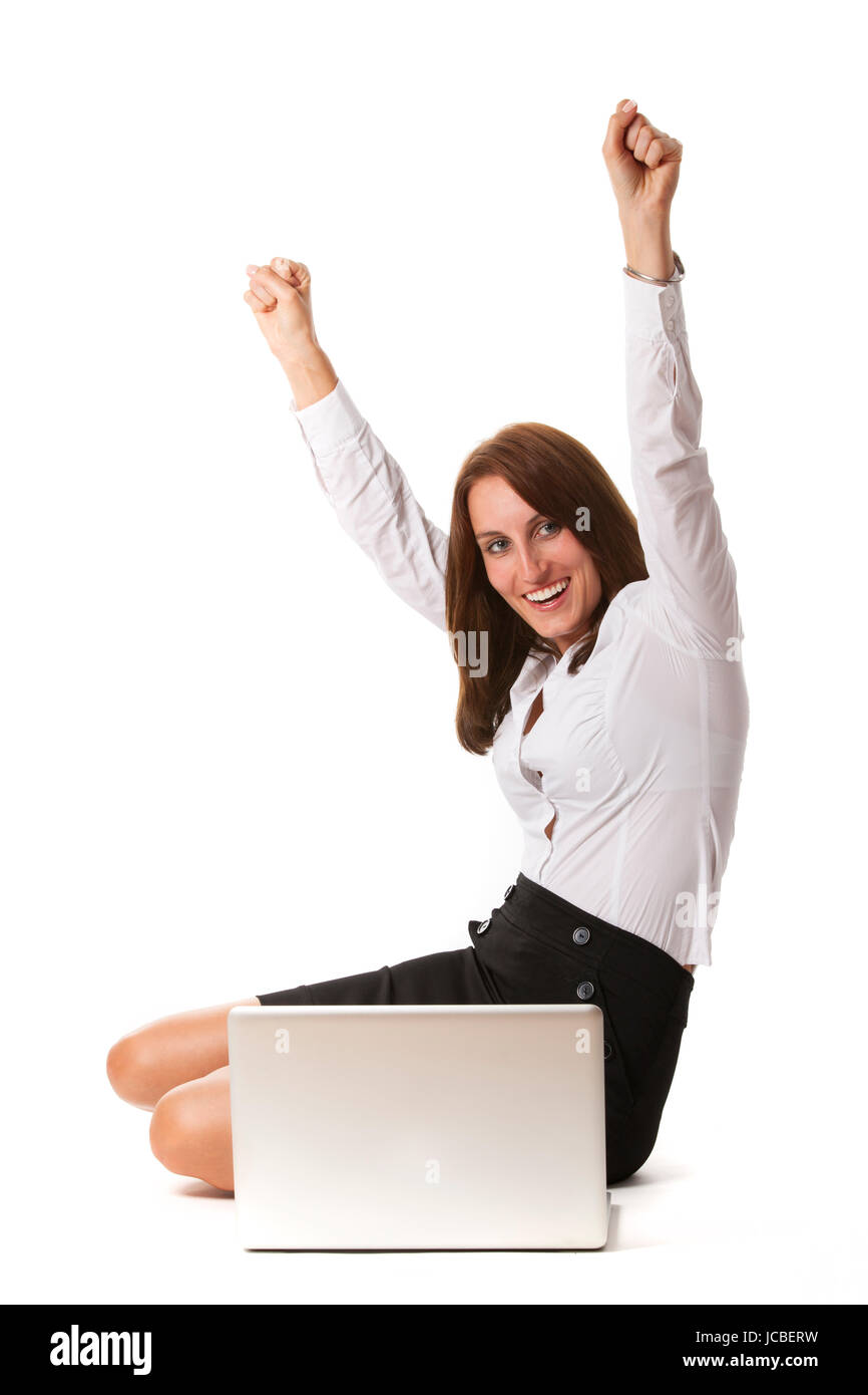 Businessfrau mit einem notebook hi-res stock photography and images - Alamy