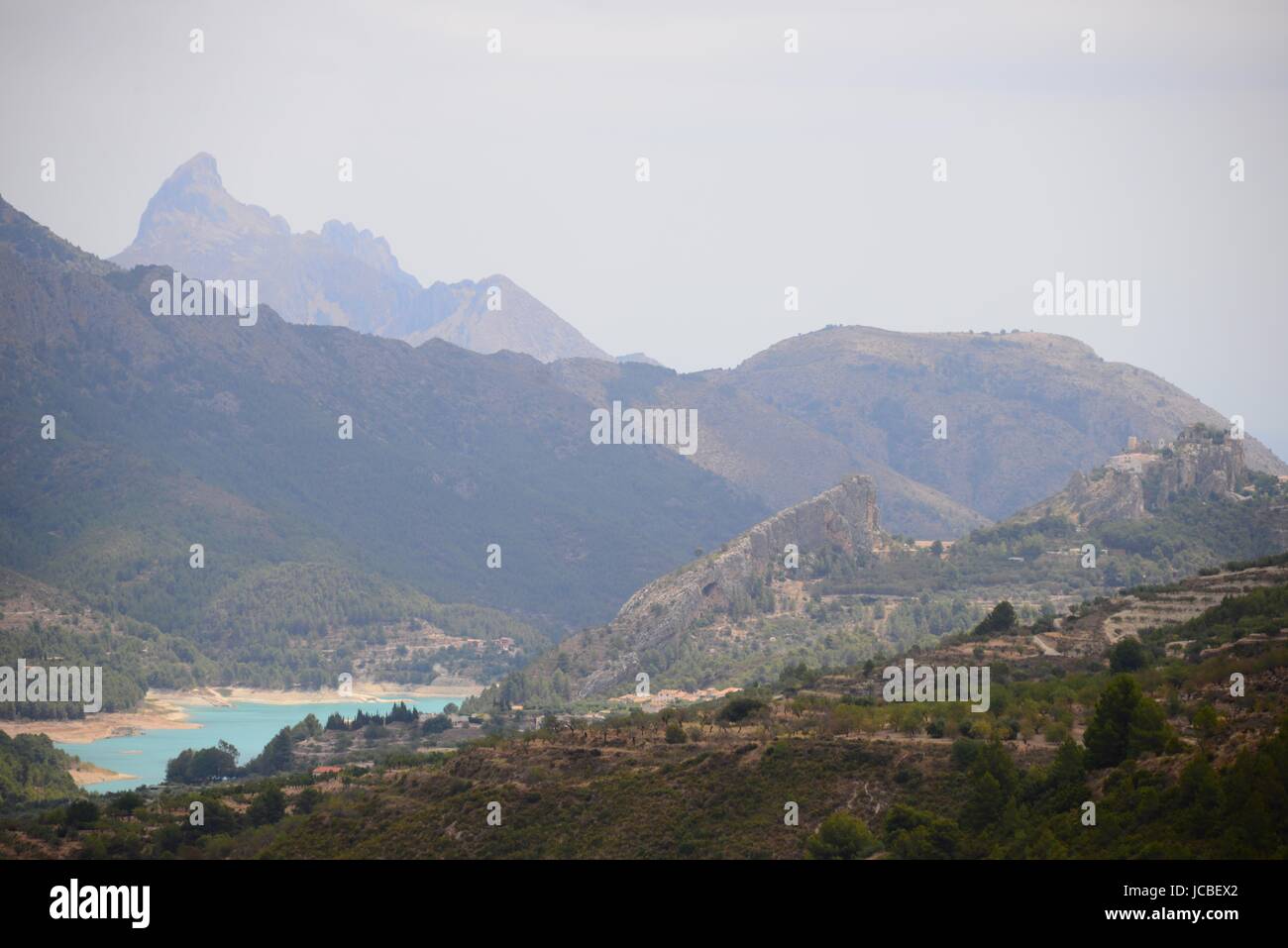the fast empty reservoir of guadalest - costa blanca - spain Stock ...