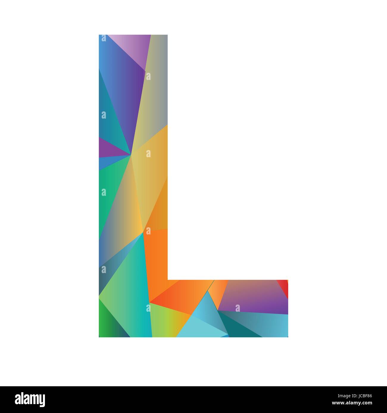 illustration with letter of different colors on a white background ...