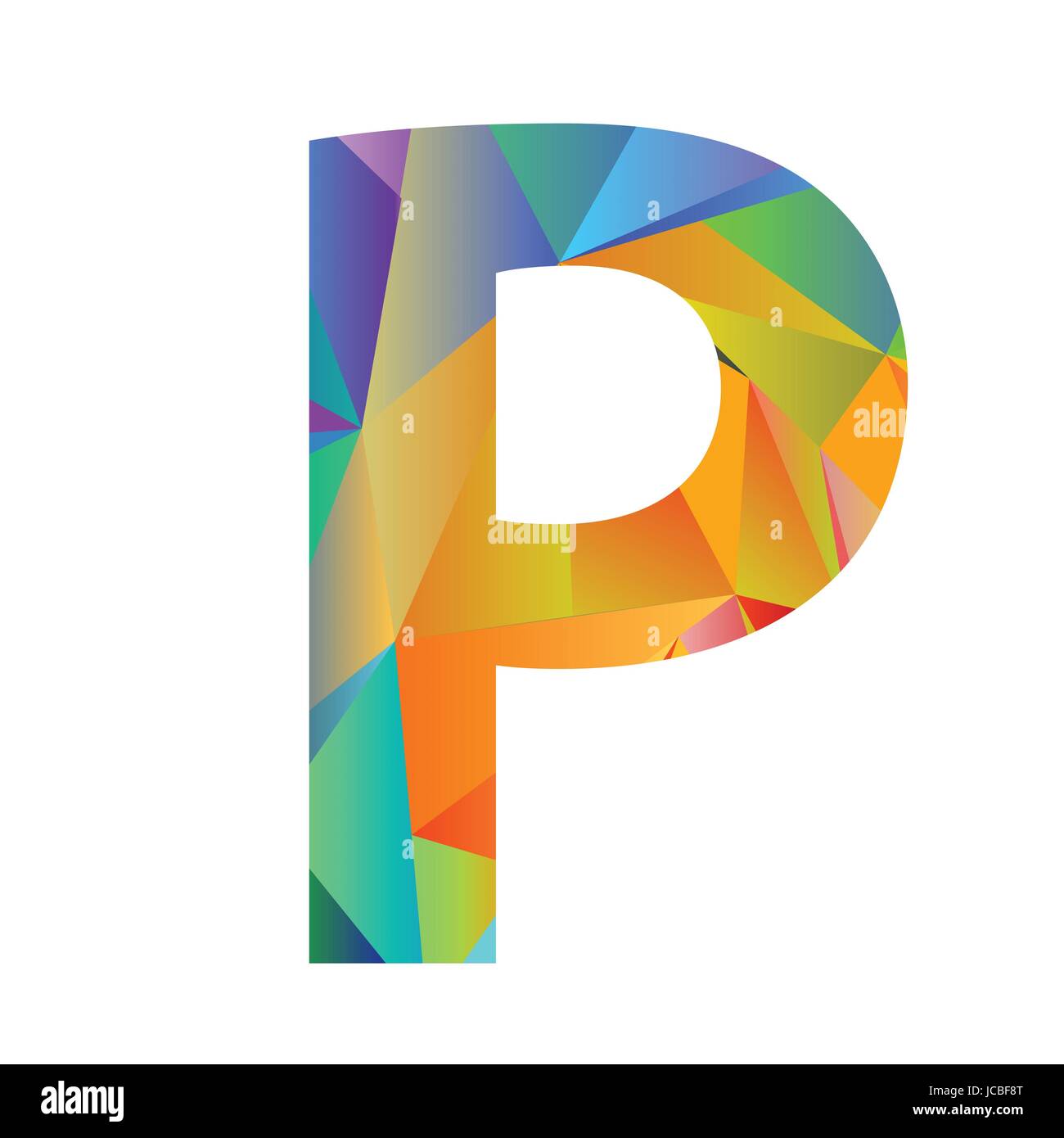 illustration with letter of different colors on a white background ...