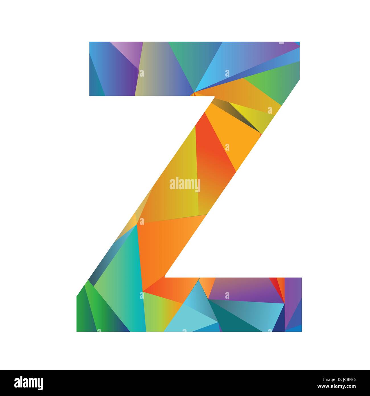 illustration with letter of different colors on a white background ...