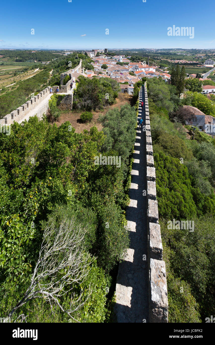 Obidos Castle Walls Portugal High Resolution Stock Photography and ...
