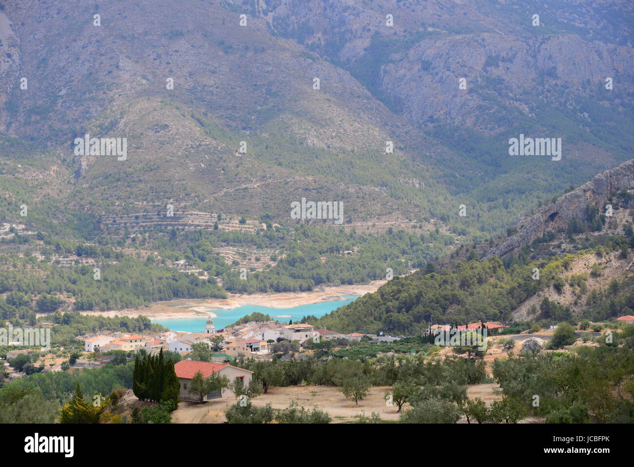 the fast empty reservoir of guadalest - costa blanca - spain Stock ...