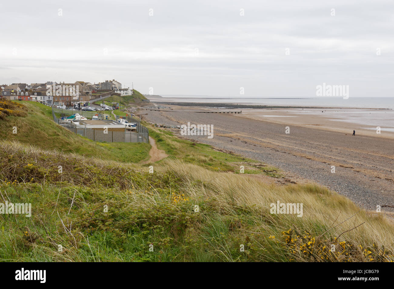 The village beach at Seascale, Cumbria Stock Photo - Alamy