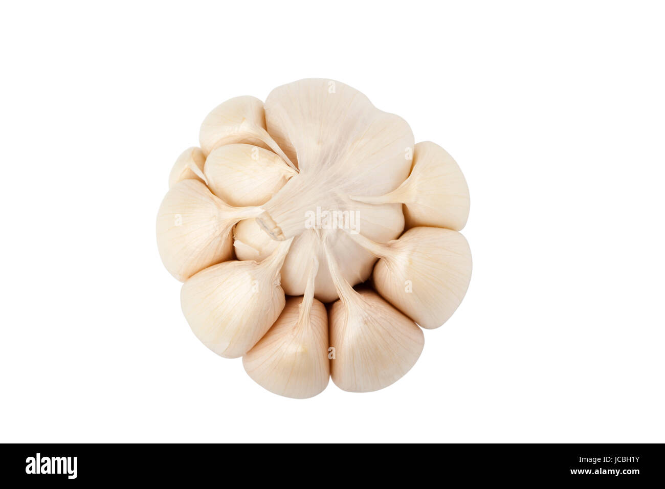 Garlic head and cloves on white background with path Stock Photo - Alamy
