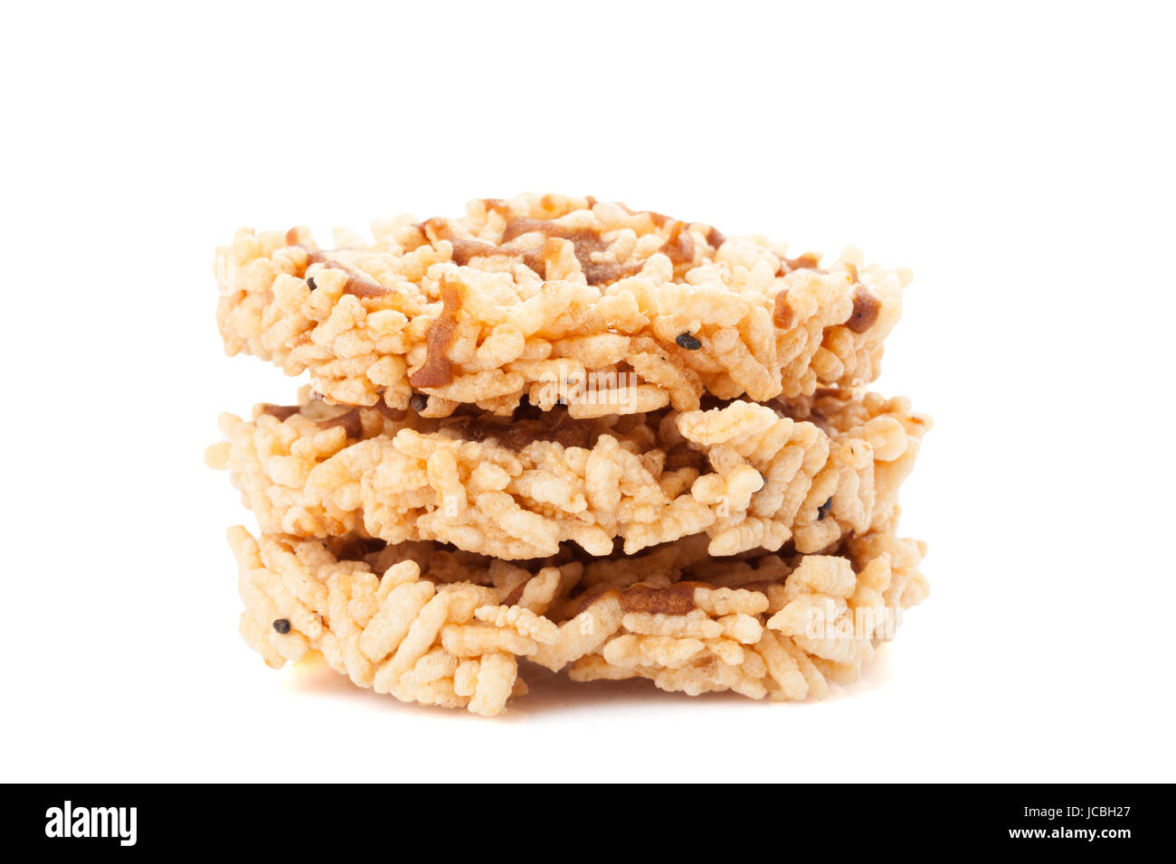 Rice cracker isolated on white background Stock Photo - Alamy