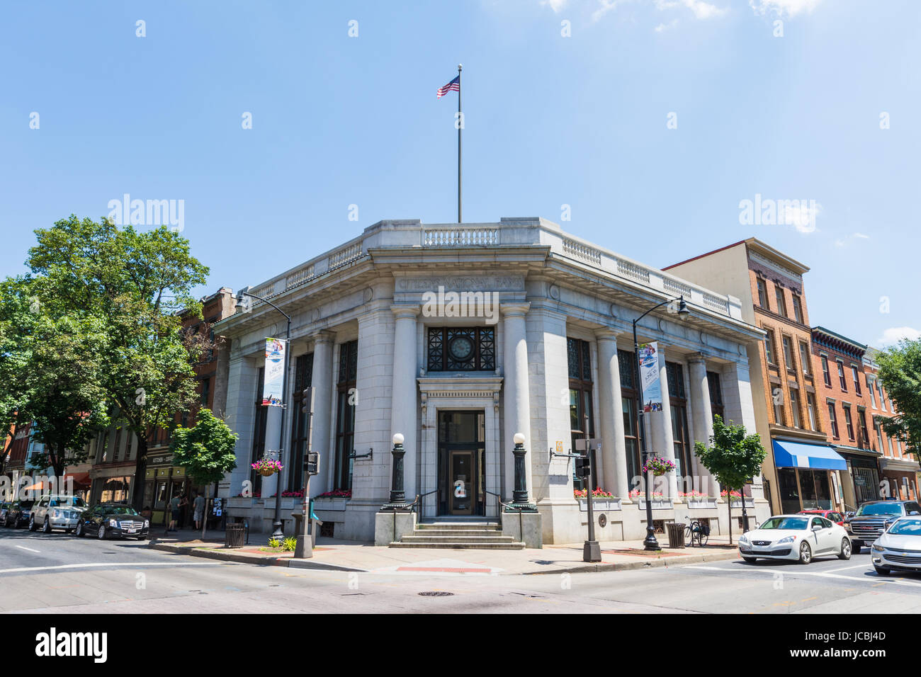 City Area around Baker Park in Downtown Frederick, Maryland Stock Photo ...