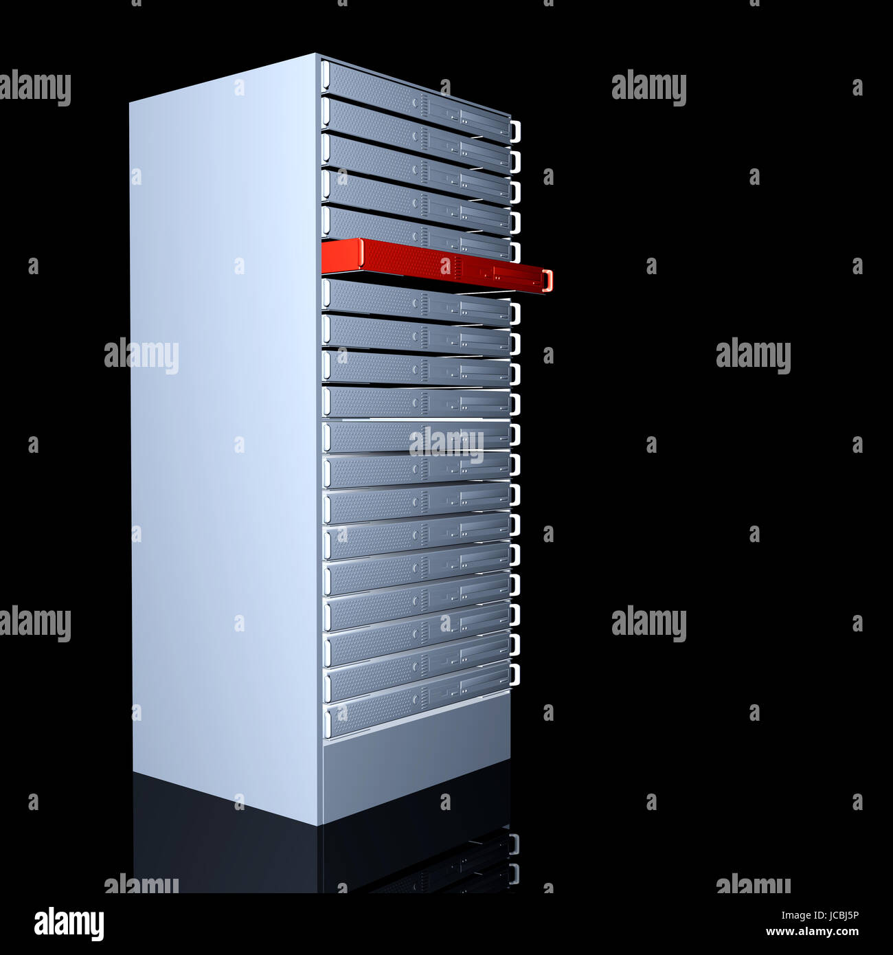 3D rendered Illustration. 19inch Server Rack Stock Photo - Alamy