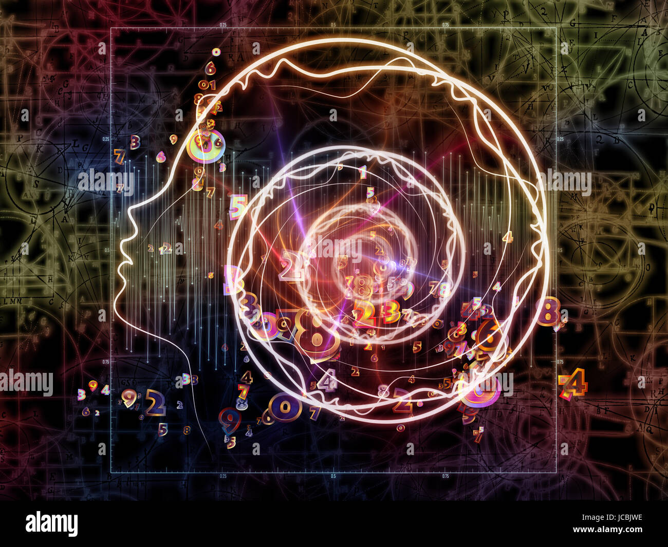 Strange Geometry series. Composition of line drawing, math and geometry ...