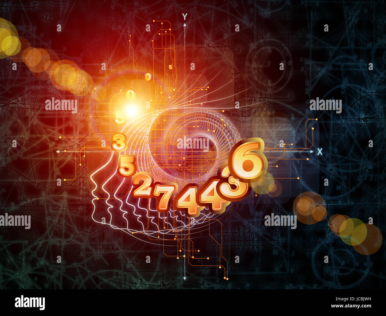 Strange Geometry series. Background design of line drawing, math and ...