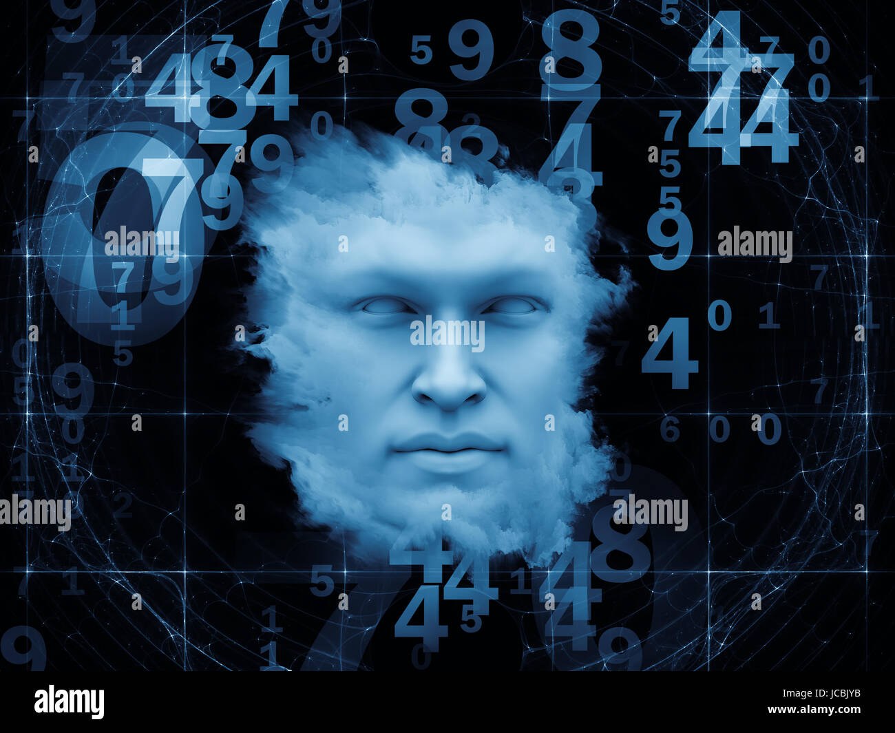 Anthropocentric series. Design composed of human face and design ...