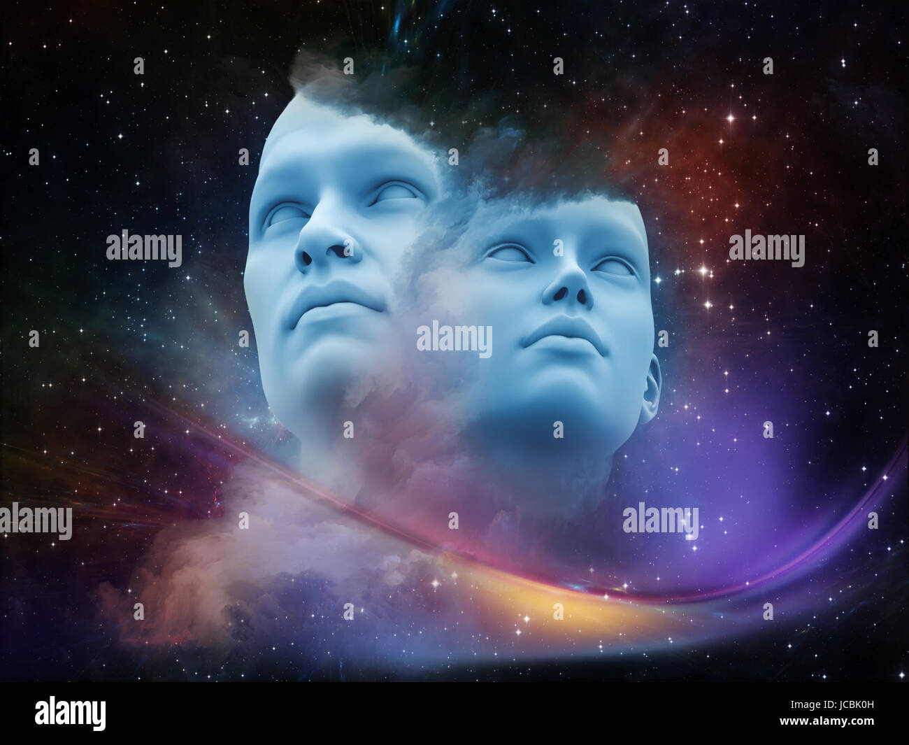 Human Dawn series. Arrangement of Human forms, fractal shapes and ...