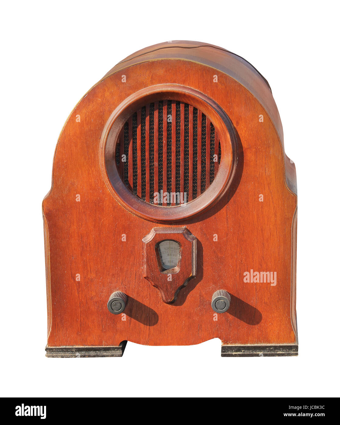 Retro wooden radio isolated with clipping path included Stock Photo - Alamy