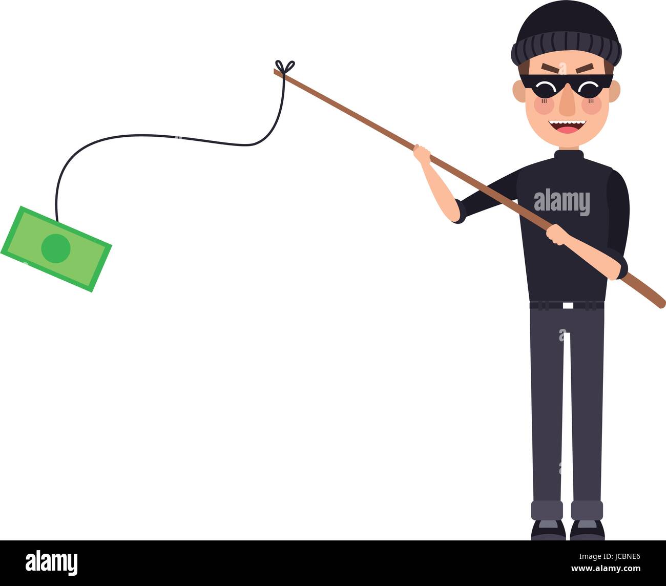 Cyber thief hacker holding fishing Stock Vector Images - Alamy