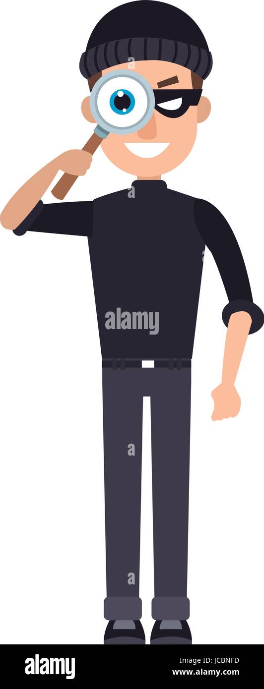 hacker magnifying glass for detect malware virus Stock Vector Image ...