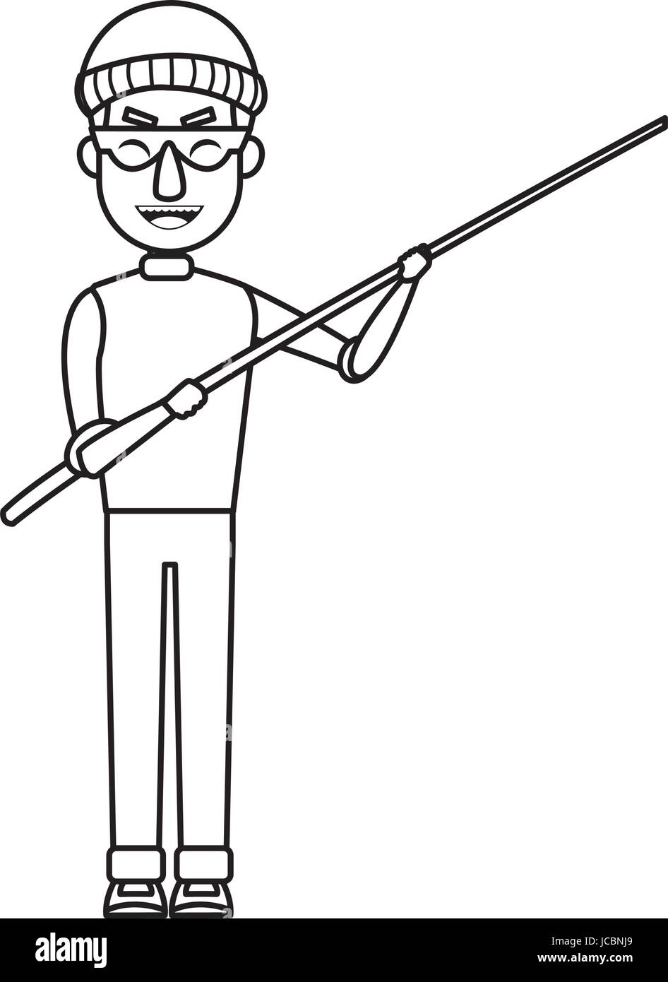 cyber thief hacker holding fishing rod money Stock Vector Image & Art ...