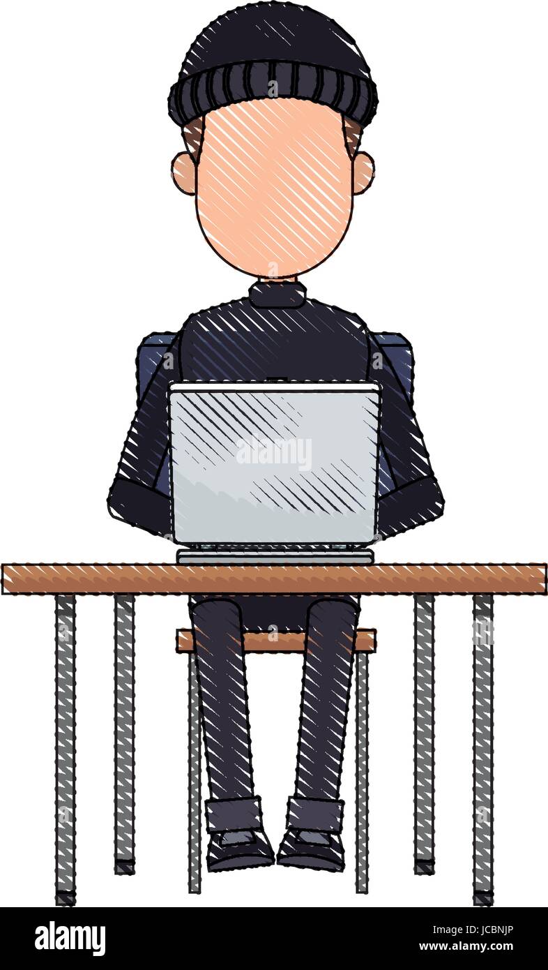 Computer hacker hoodie Stock Vector Images - Alamy