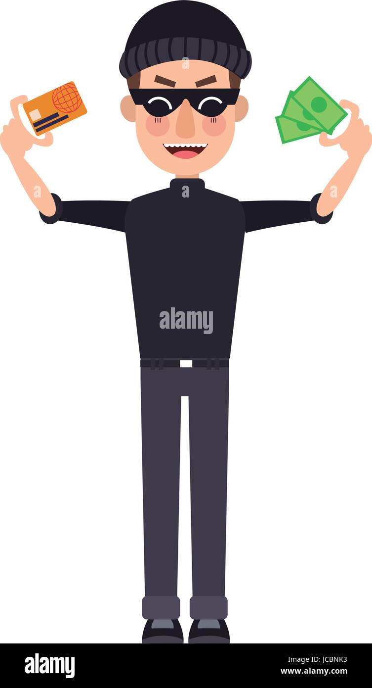 hacker data with money credit card thief cyber Stock Vector Image & Art ...