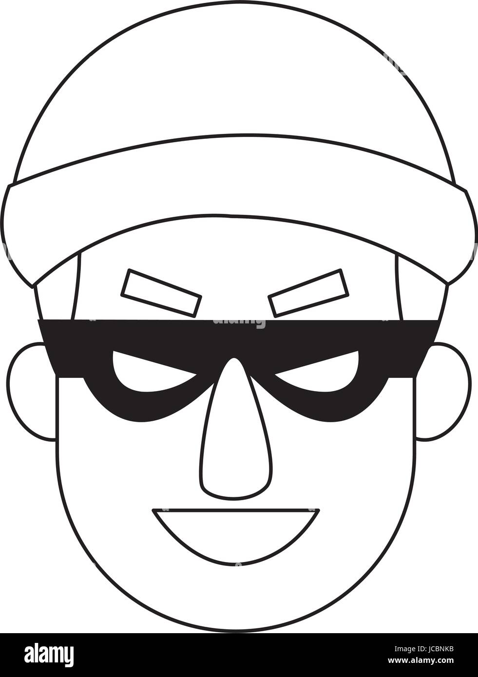 face hacker man character technology crime Stock Vector Image & Art - Alamy