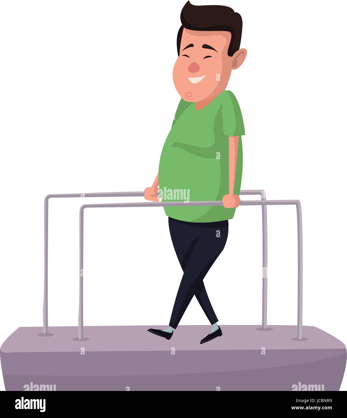 cartoon man patient in the rehabilitation therapy Stock Vector Image ...