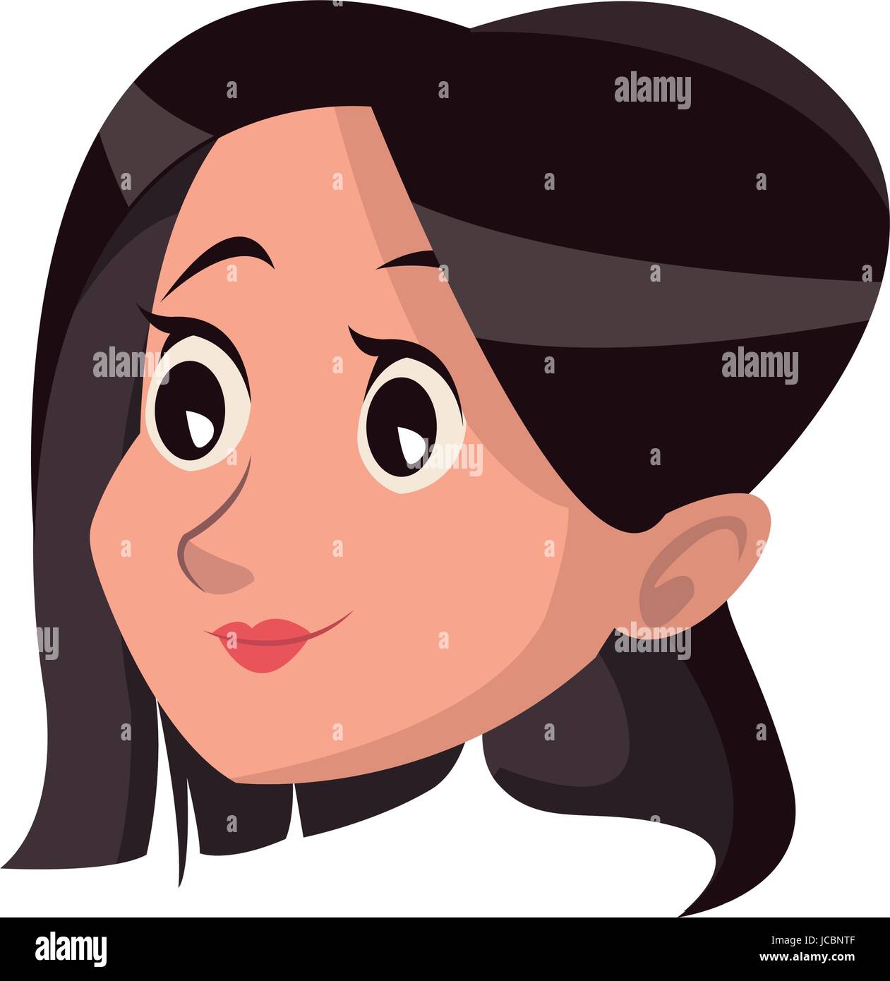 cartoon face woman pretty smile image Stock Vector Image & Art - Alamy