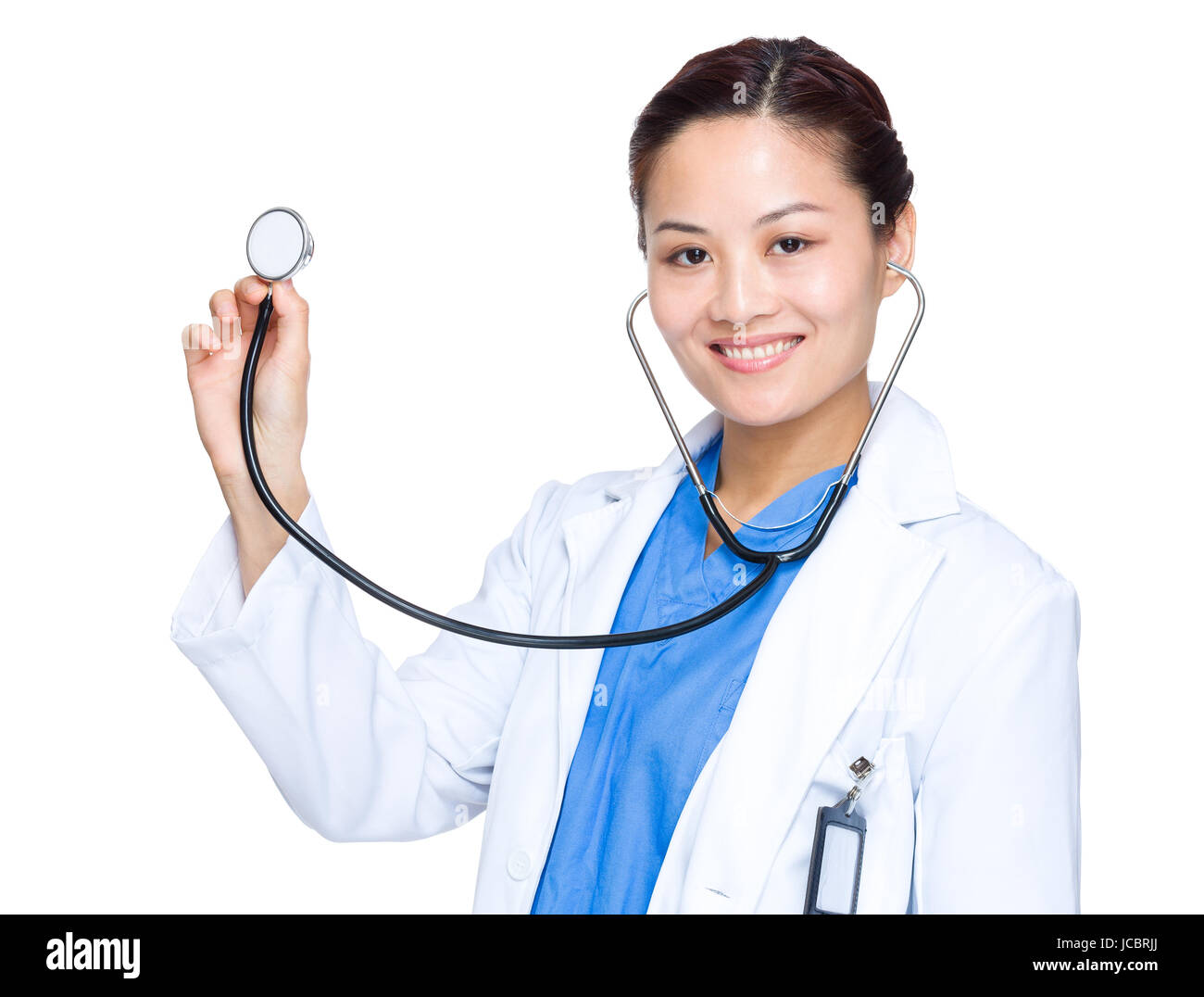 Female doctor hold stethoscope Stock Photo - Alamy