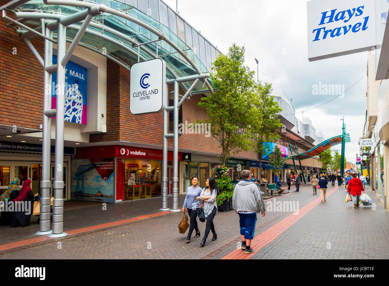 Middlesbrough town centre shopping cleveland hi-res stock photography ...