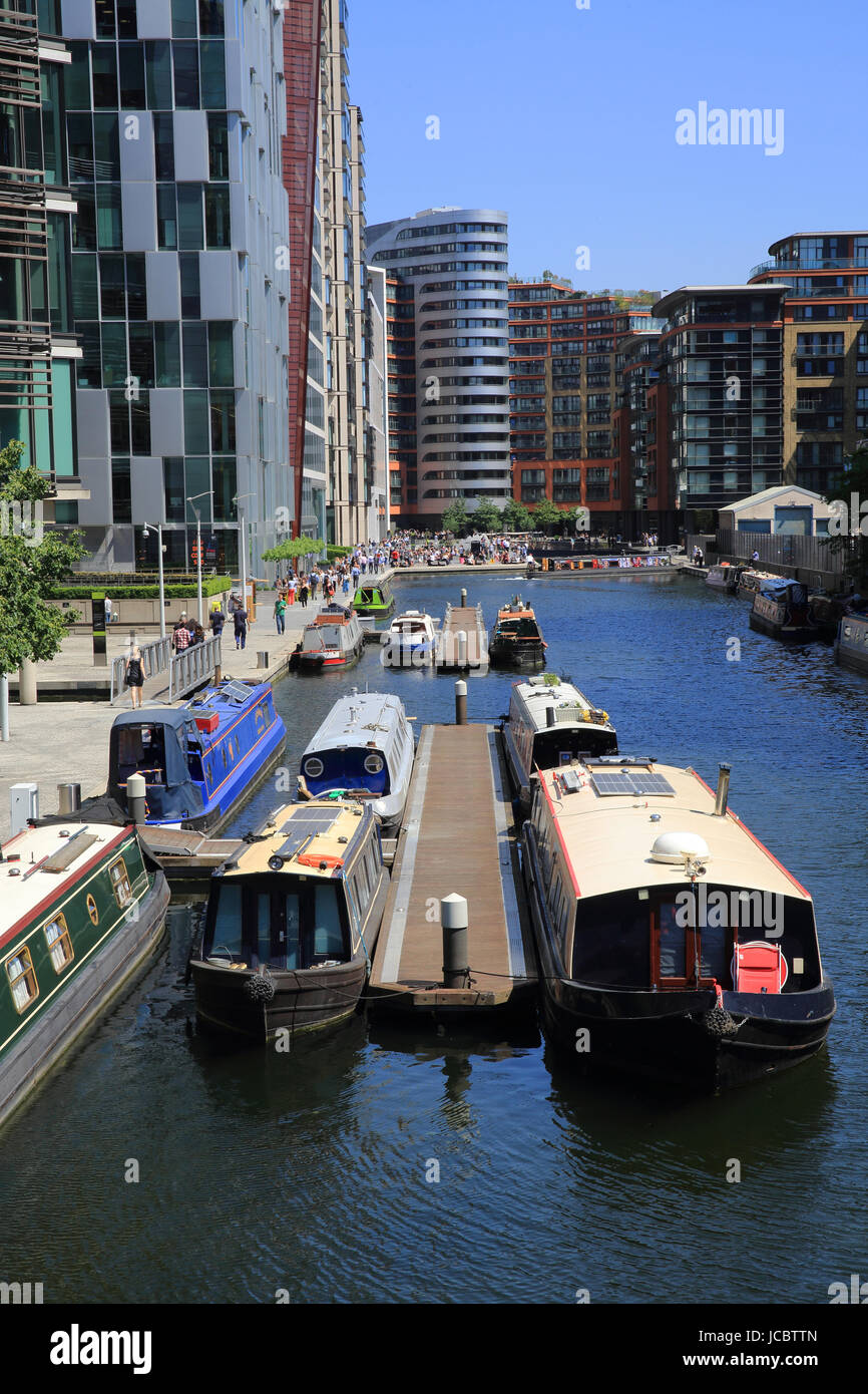 The redevelopment around the Canal at Paddington Basin, west London, UK ...