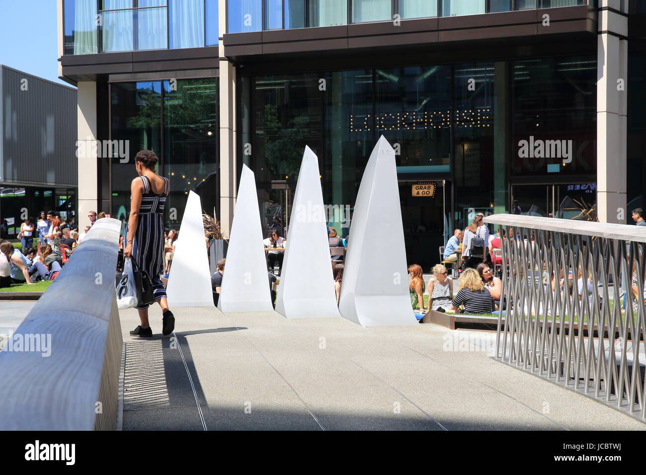 Fan bridge, Paddington Basin, west London, UK Stock Photo - Alamy