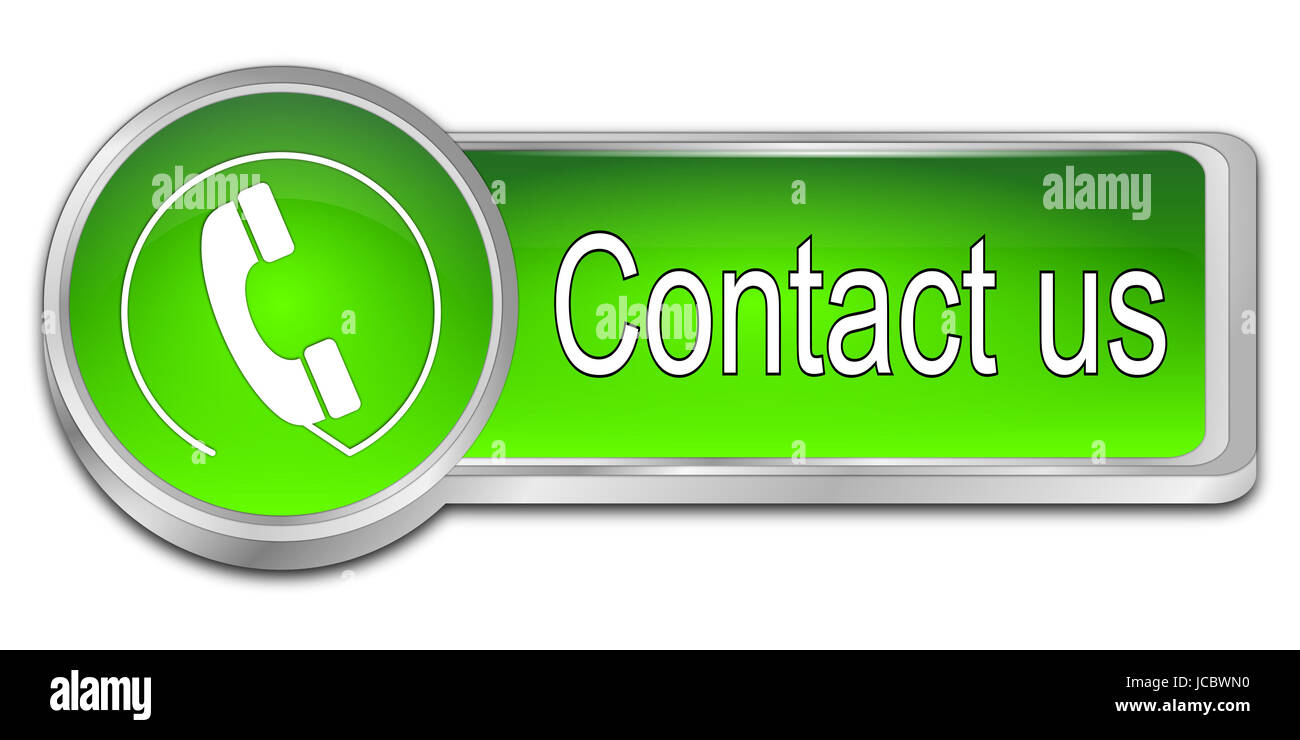 Contact us green 3d button hi-res stock photography and images - Alamy