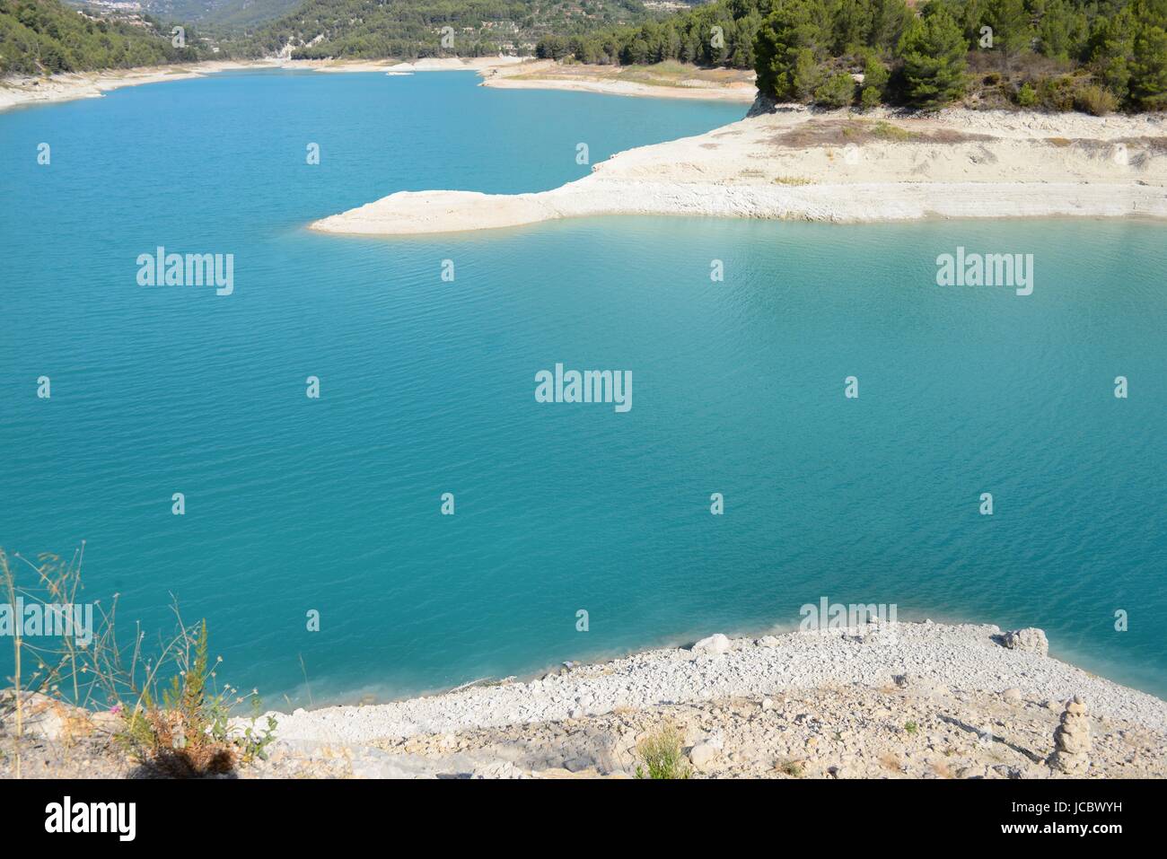 artificial lake dam Stock Photo - Alamy