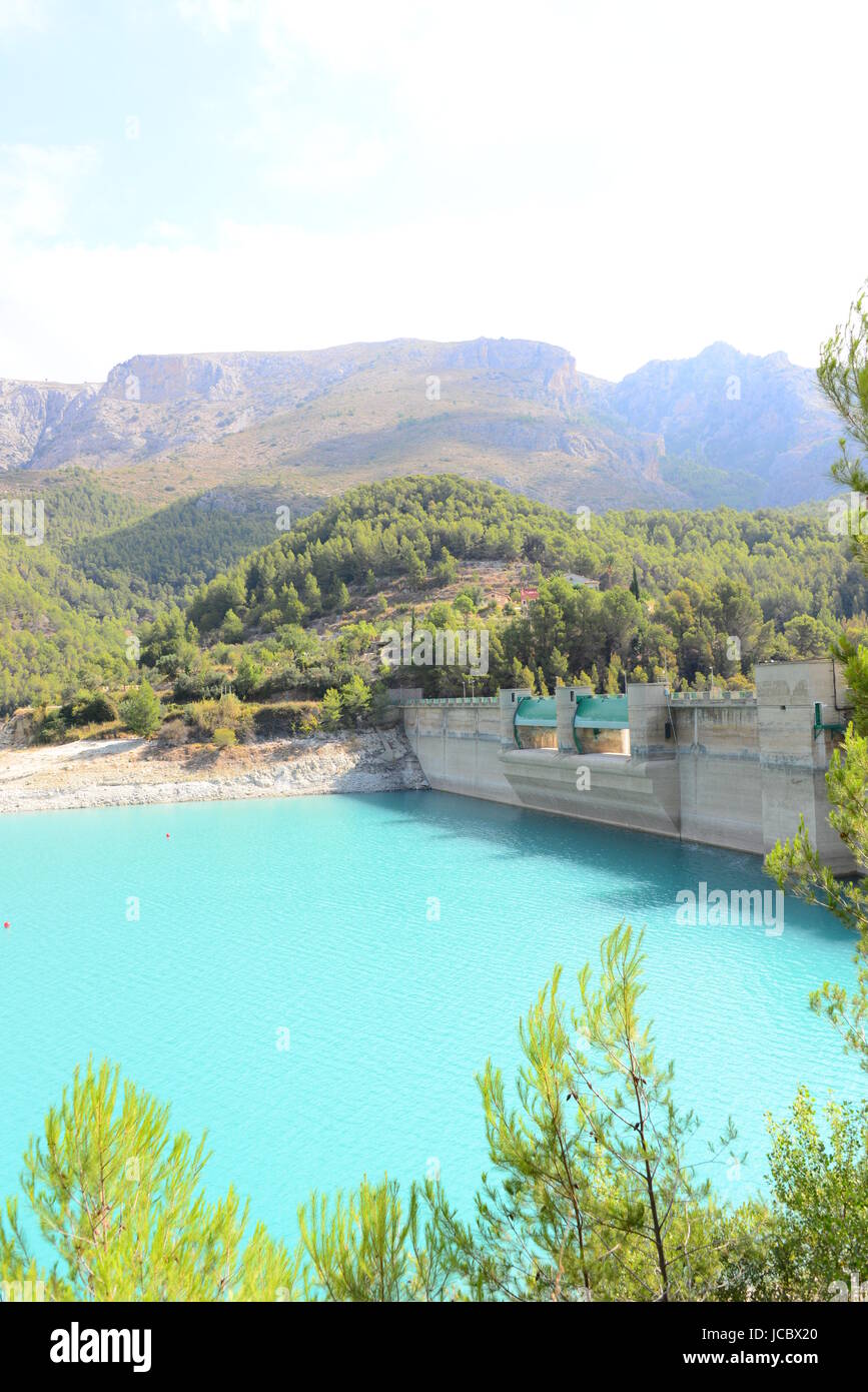 artificial lake dam Stock Photo - Alamy