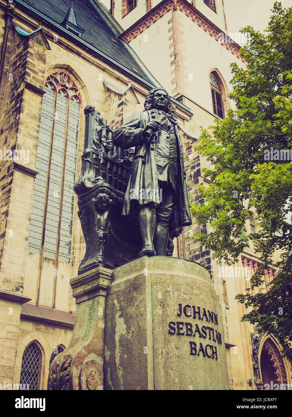 The Neues Bach Denkmal meaning new Bach monument stands since 1908 in ...